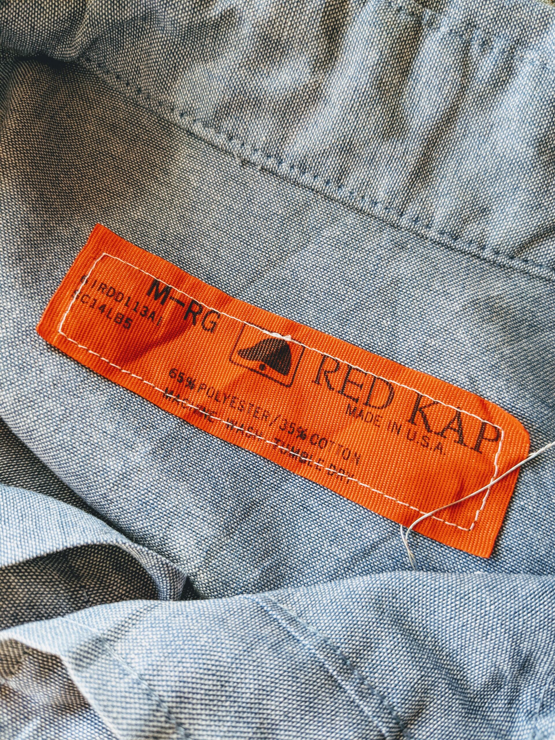 1970s-80s USA RED KAP L/S Chambray Work Shirt Blue Mens-M – ataco garage blog