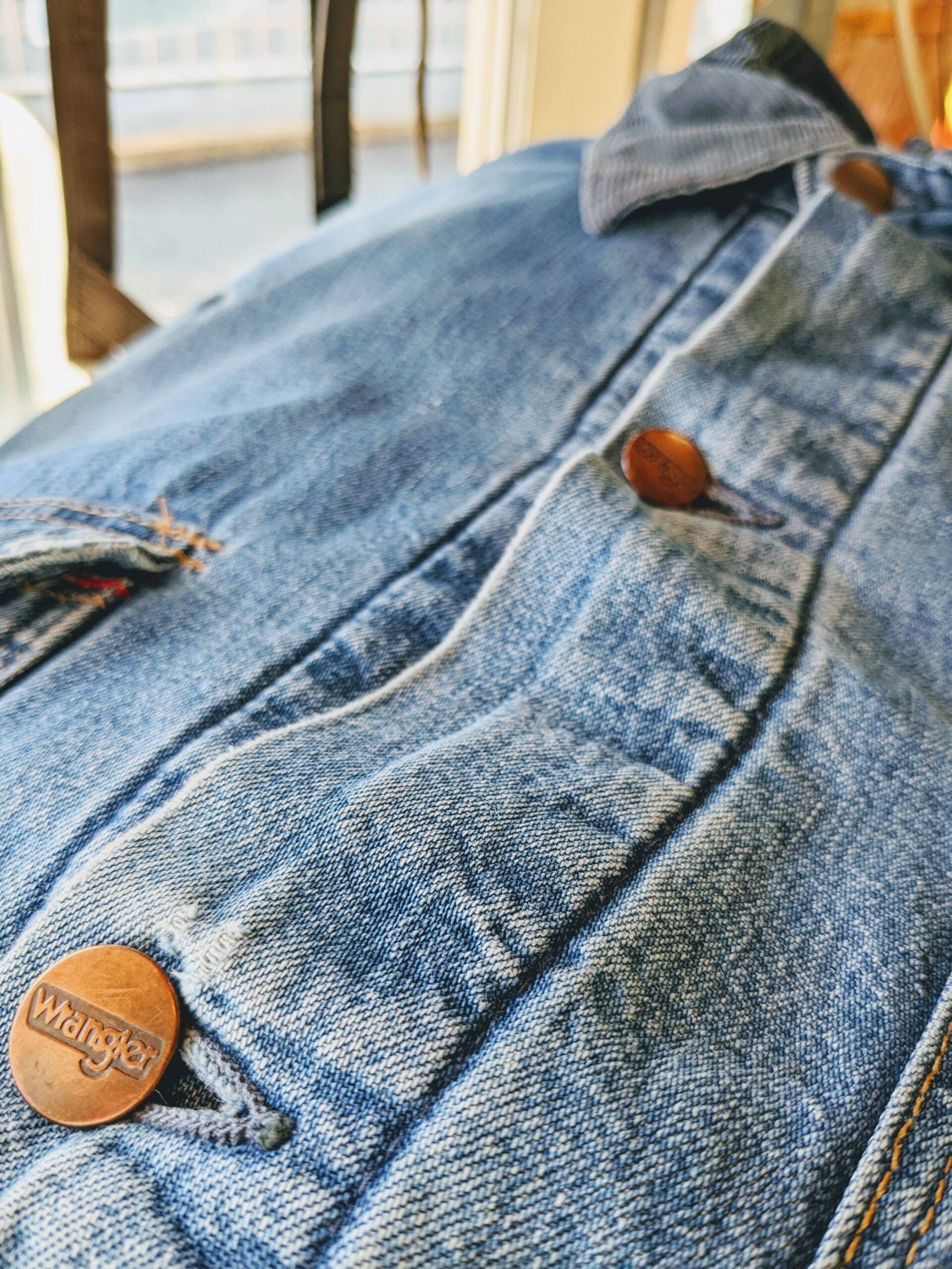 1970s-80s USA wrangler Denim Work Jacket Blue Mens-M – ataco garage blog