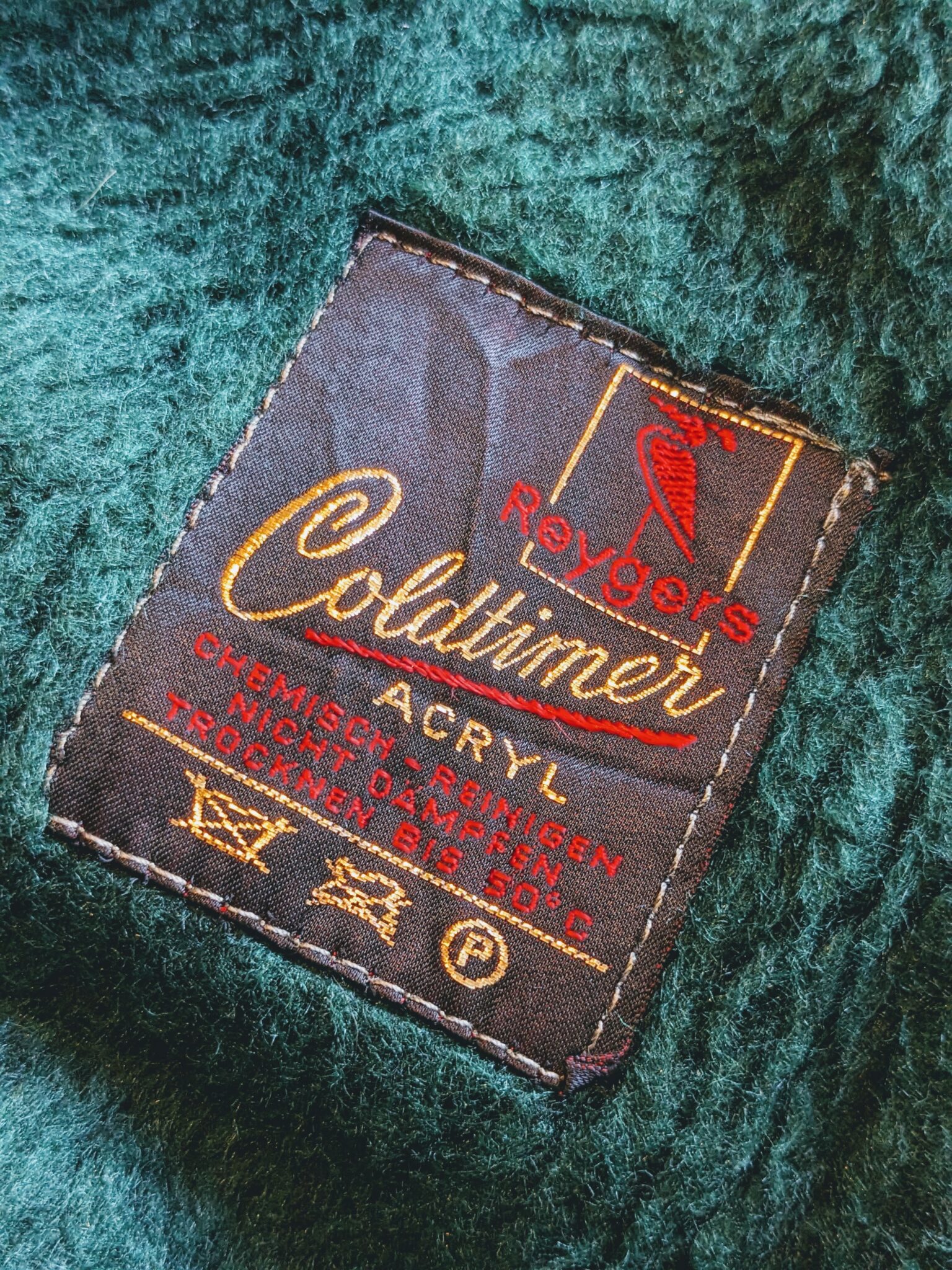 1960s-70s EURO Reygers Coldtimer Stand Fall Collar Coat khaki Mens-XL ...