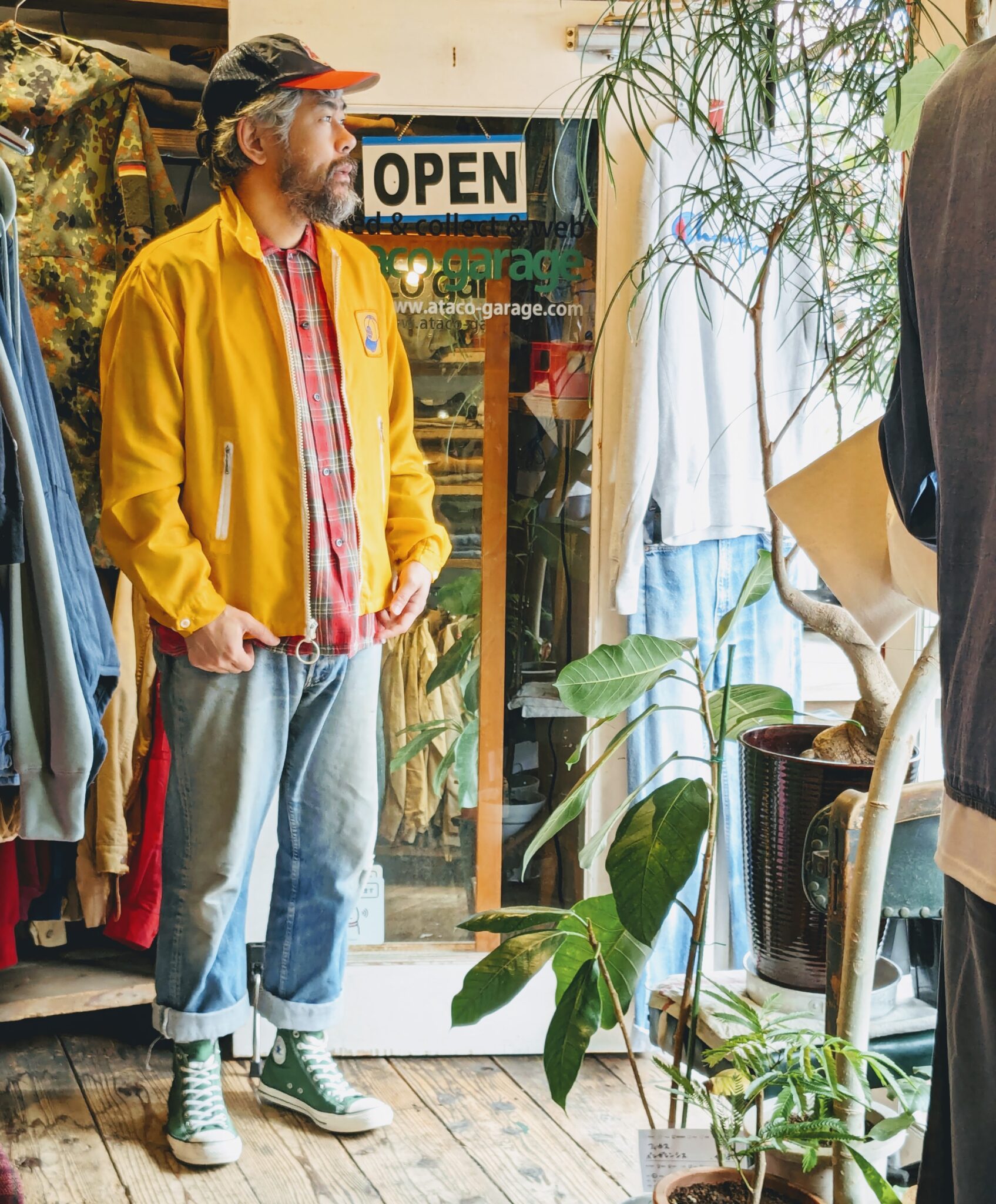 1970s-80s USA Louisville SPORTSWEAR NAPA Nylon Jacket Yellow Mens-L – ataco garage blog