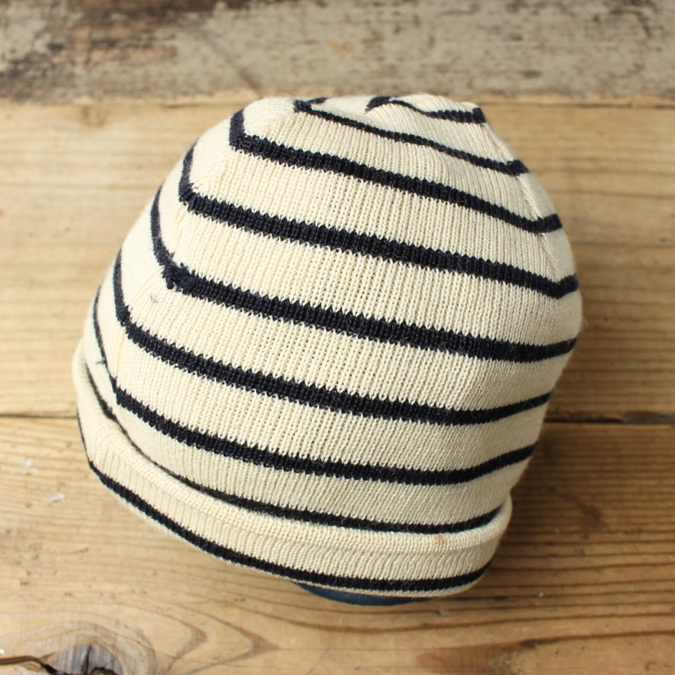 フランス SAINT JAMES セントジェームス ボーダーウールニットキャップ オフホワイト EURO ヨーロッパ古着 / 古着屋ataco ...